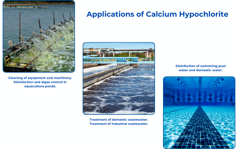 Calcium hypochlorite's chemical composition and molecular structure